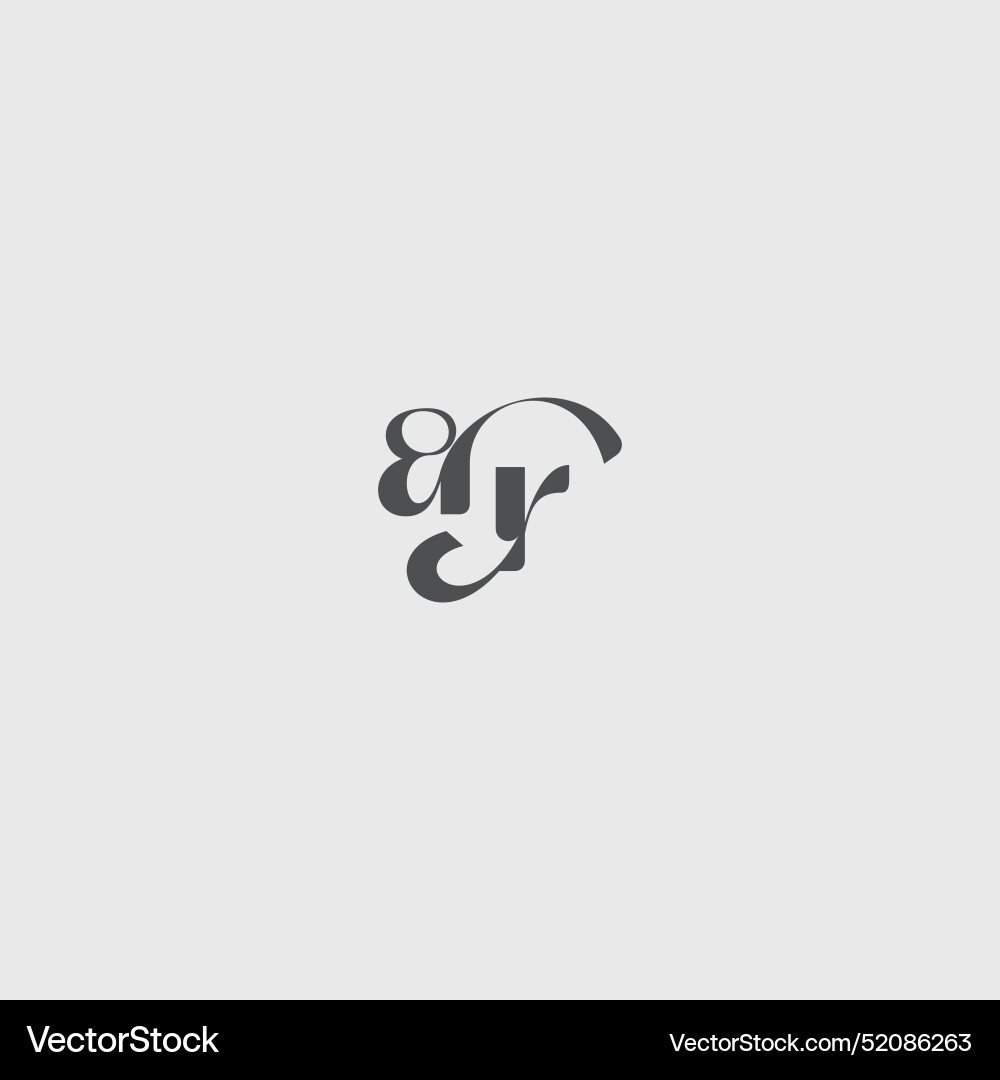 Beauty monogram initial logo simple Royalty Free Vector