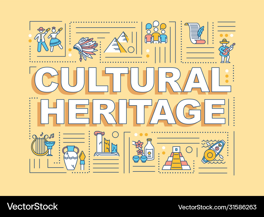 Cultural heritage word concepts banner Royalty Free Vector