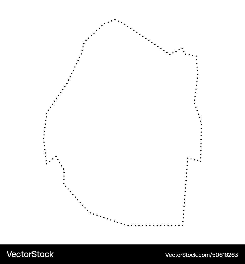 Eswatini dotted outline map Royalty Free Vector Image