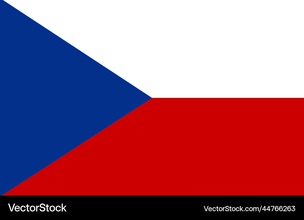 Flag of czech Royalty Free Vector Image - VectorStock