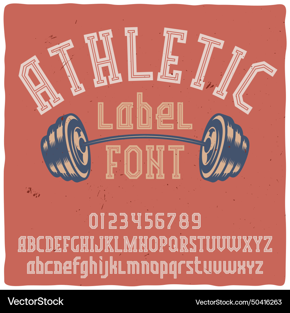 Good handcrafted font for any label design Vector Image