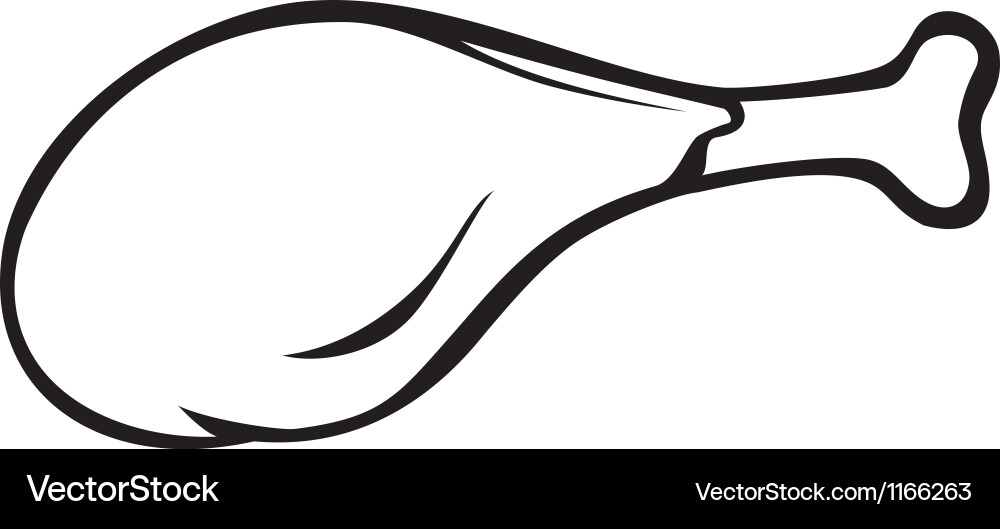 Isolated Chicken Drumstick Royalty Free Vector Image