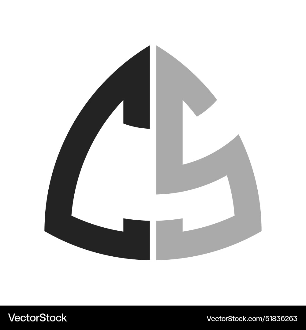 Modern creative cs logo design letter cs icon for Vector Image