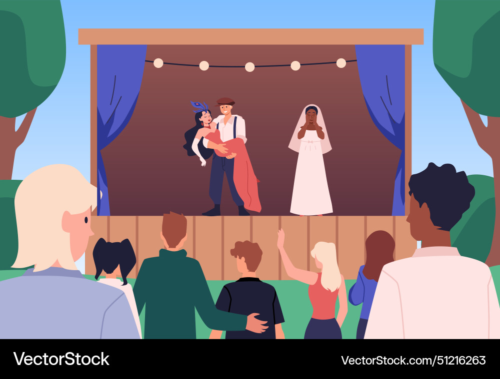 Outdoor theater performance Royalty Free Vector Image