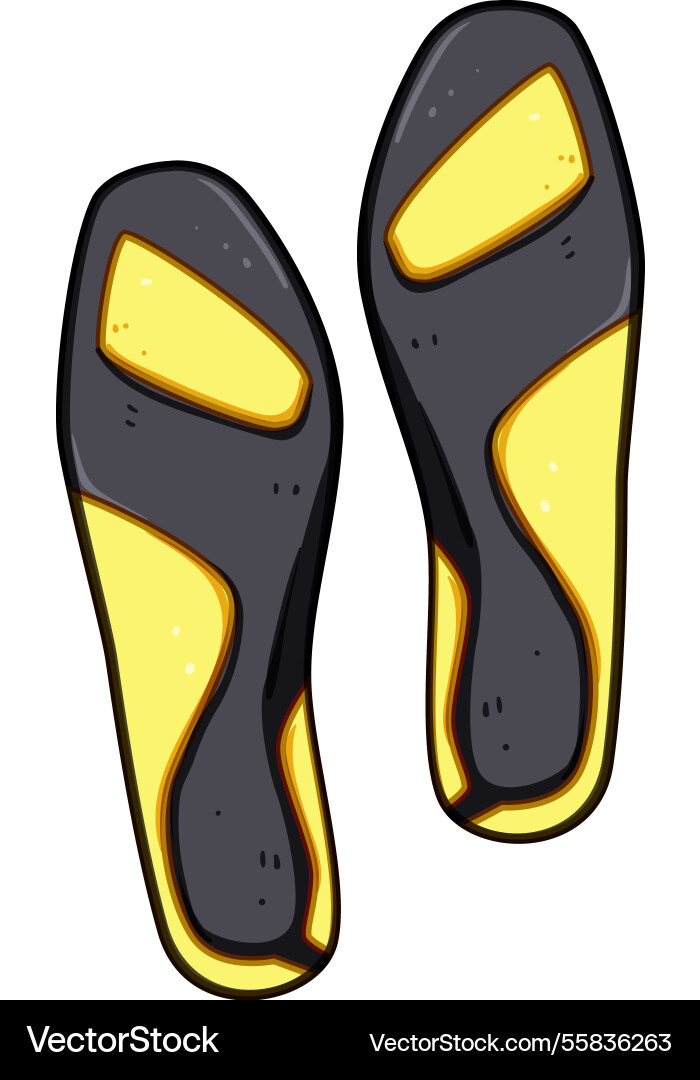 Pain insoles cartoon Royalty Free Vector Image