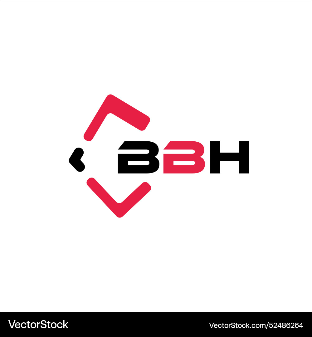 Bbh creative minimalist letter logo unique Vector Image