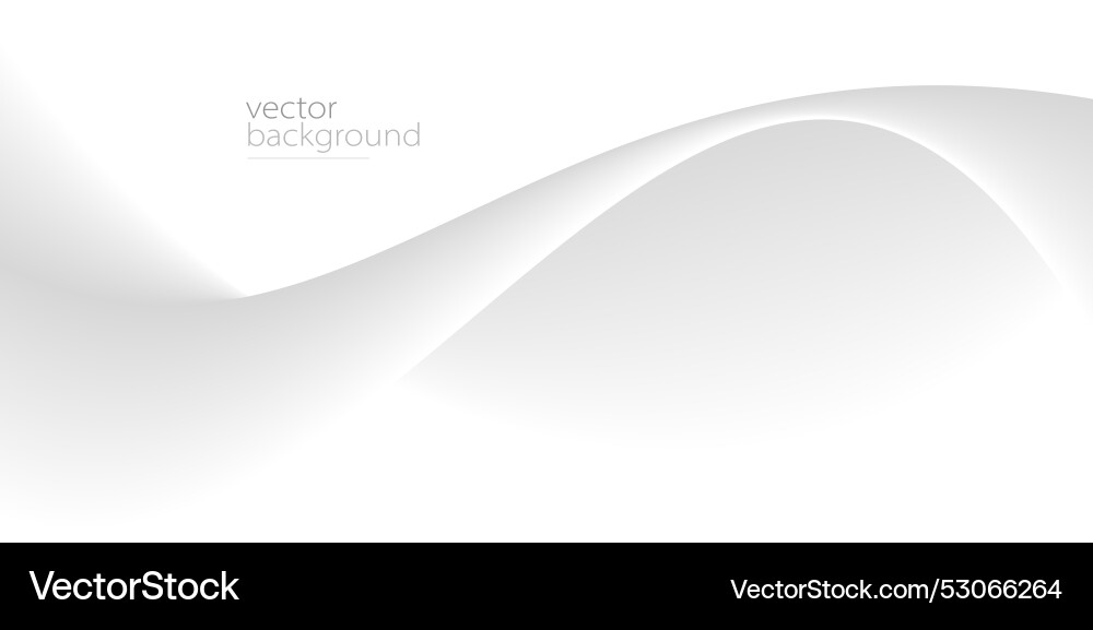 Flowing grey curve shape with soft gradient Vector Image