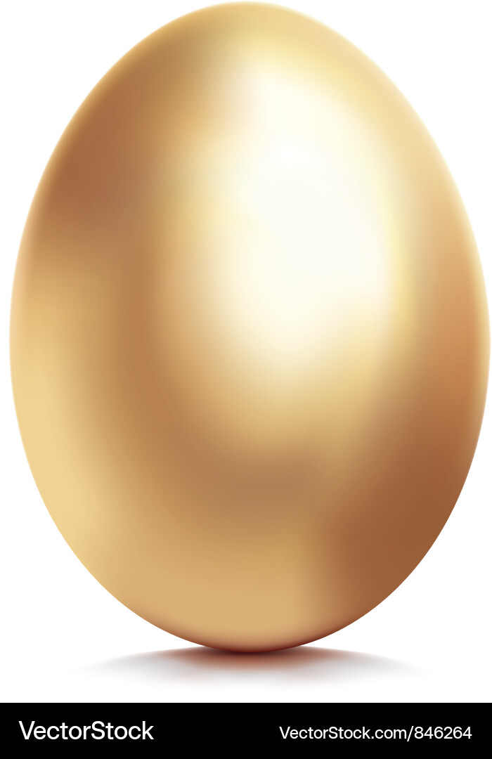 Golden egg Royalty Free Vector Image - VectorStock