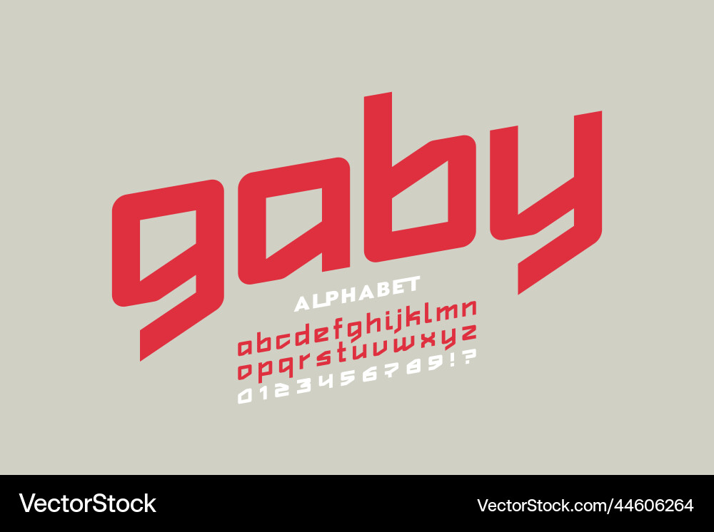 Modern lowercase style font design alphabet Vector Image