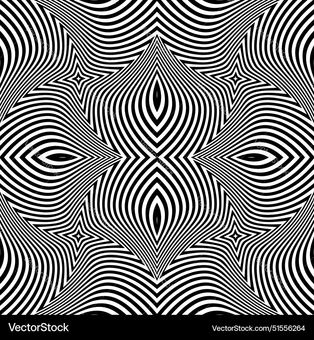 Seamless op art pattern Royalty Free Vector Image