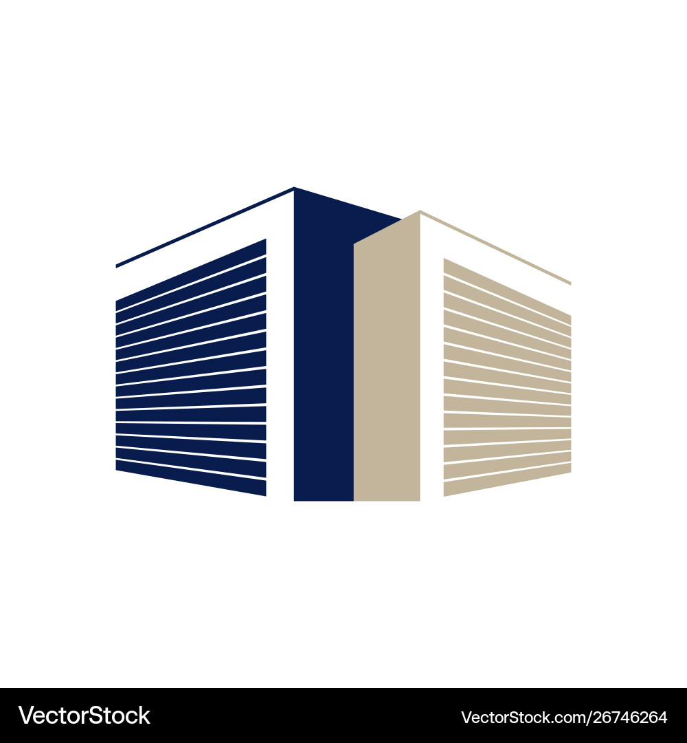 Secured public self storage logo design Royalty Free Vector