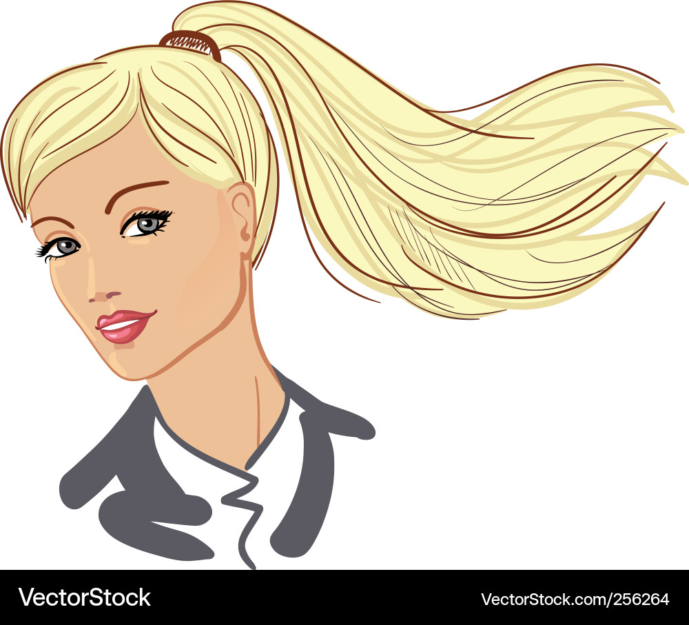 Young woman portrait Royalty Free Vector Image