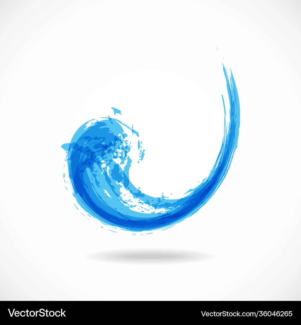 Abstract Blue Water Wave Splash Royalty Free Vector Image