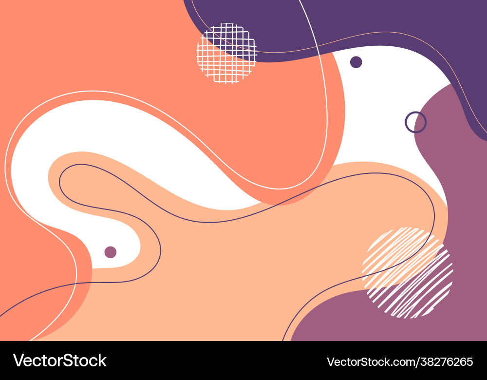 Abstract organic shape pattern with geometric Vector Image
