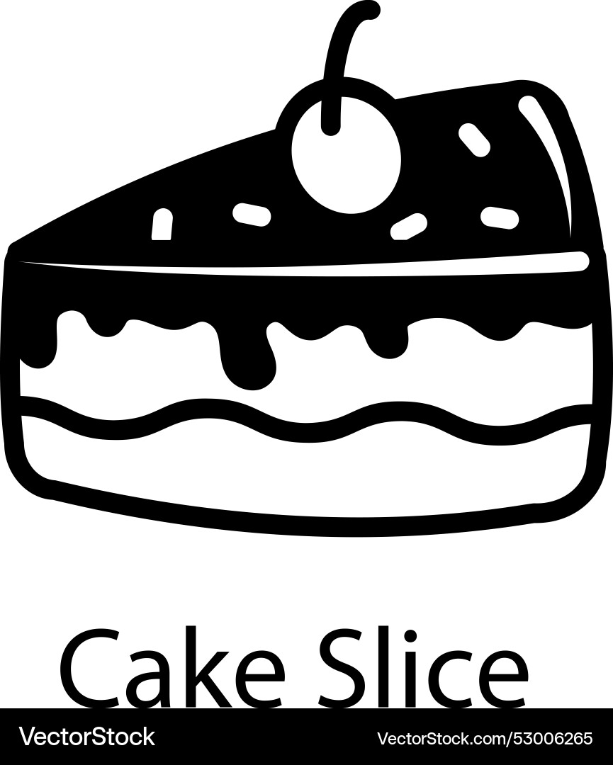 Cake slice Royalty Free Vector Image - VectorStock