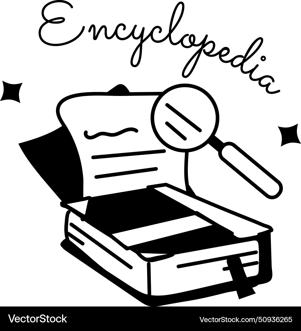 Encyclopedia book Royalty Free Vector Image - VectorStock