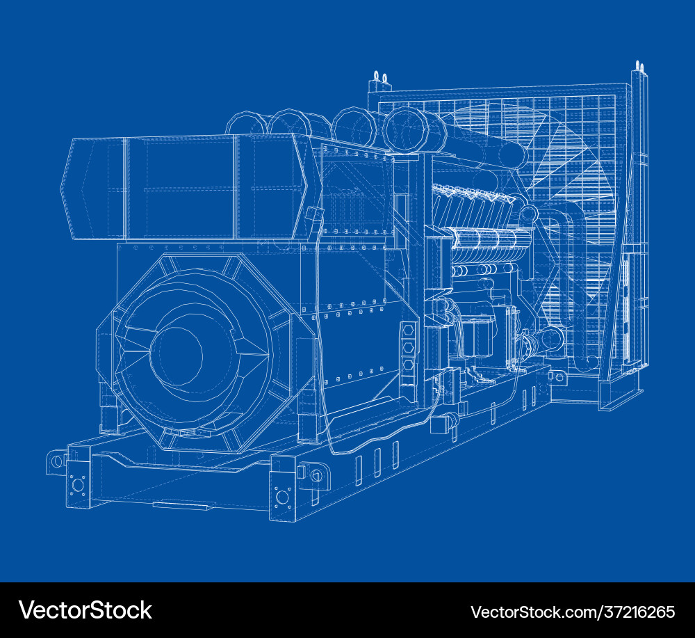 Industrial Diesel Generator Royalty Free Vector Image