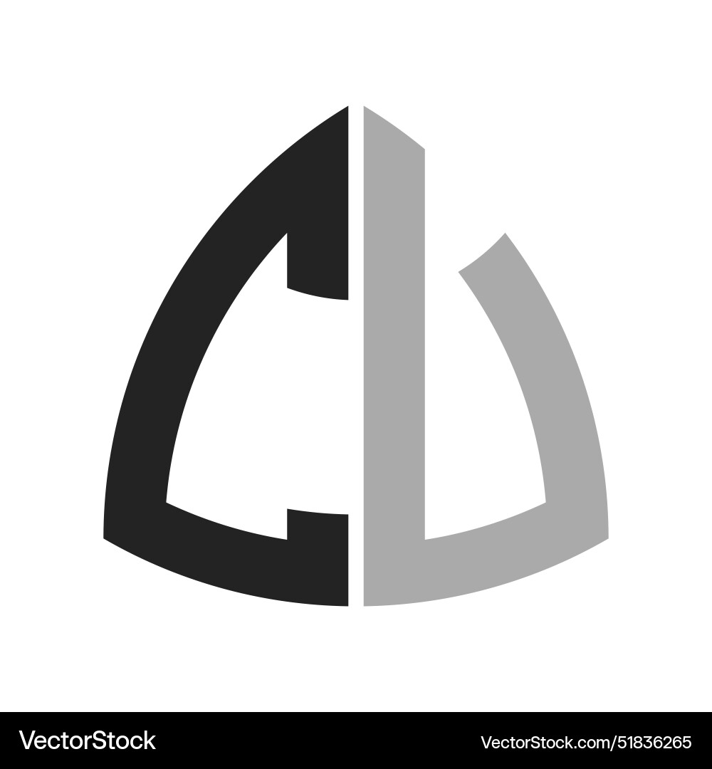 Modern creative cu logo design letter icon Vector Image