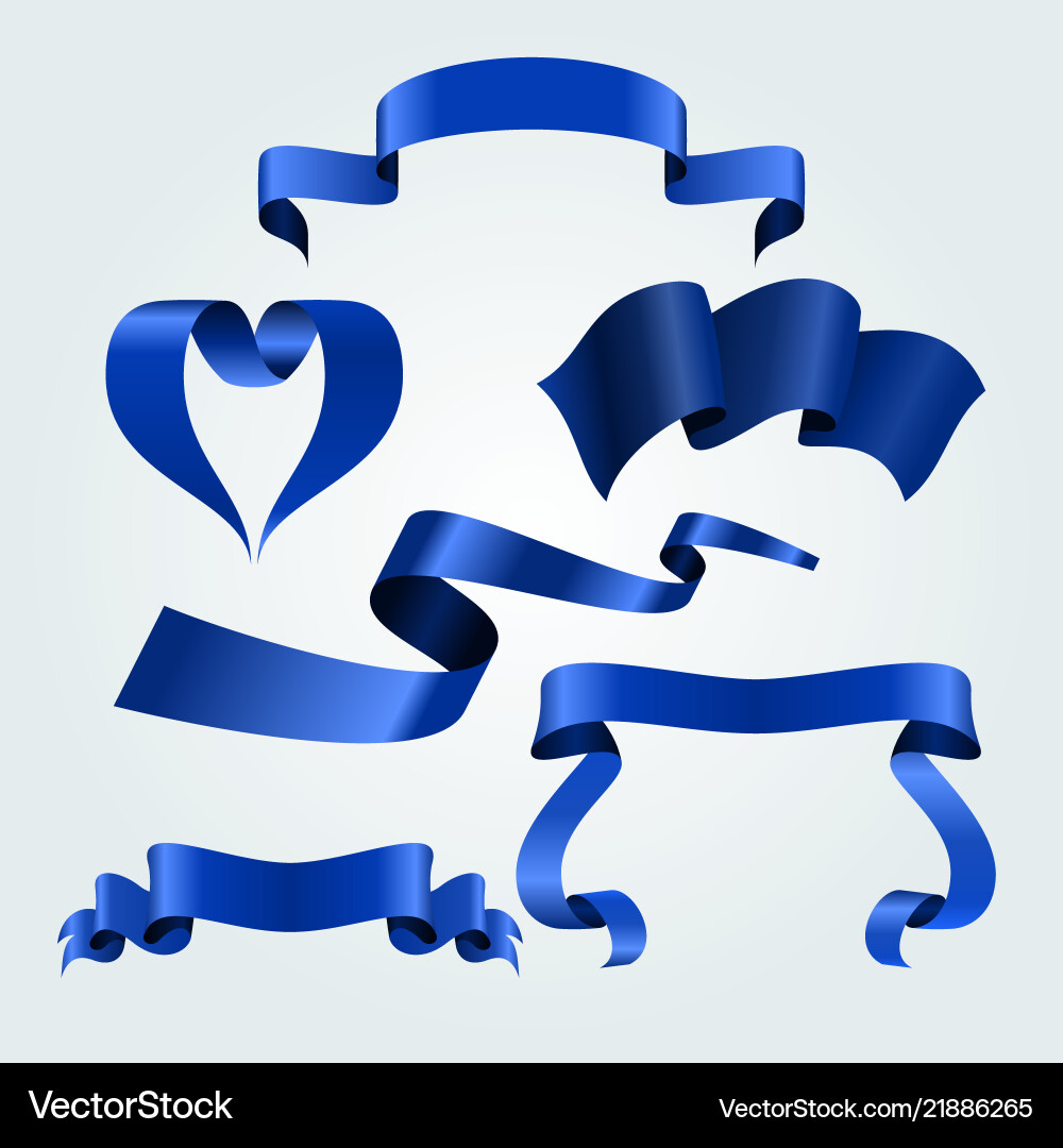 Ribbon banner shapes label collection Royalty Free Vector