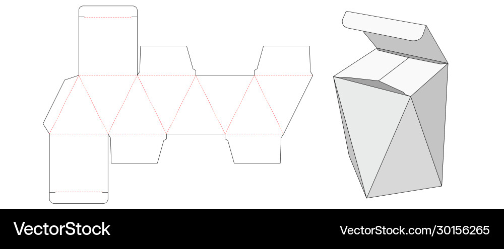 Spezielle Box Stanzschablone Design Lizenzfreier Vektor
