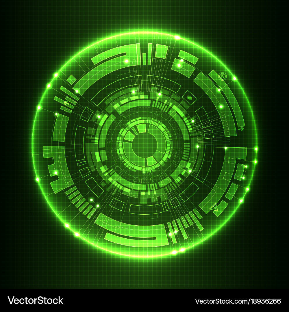 Abstract green digital communication technology Vector Image