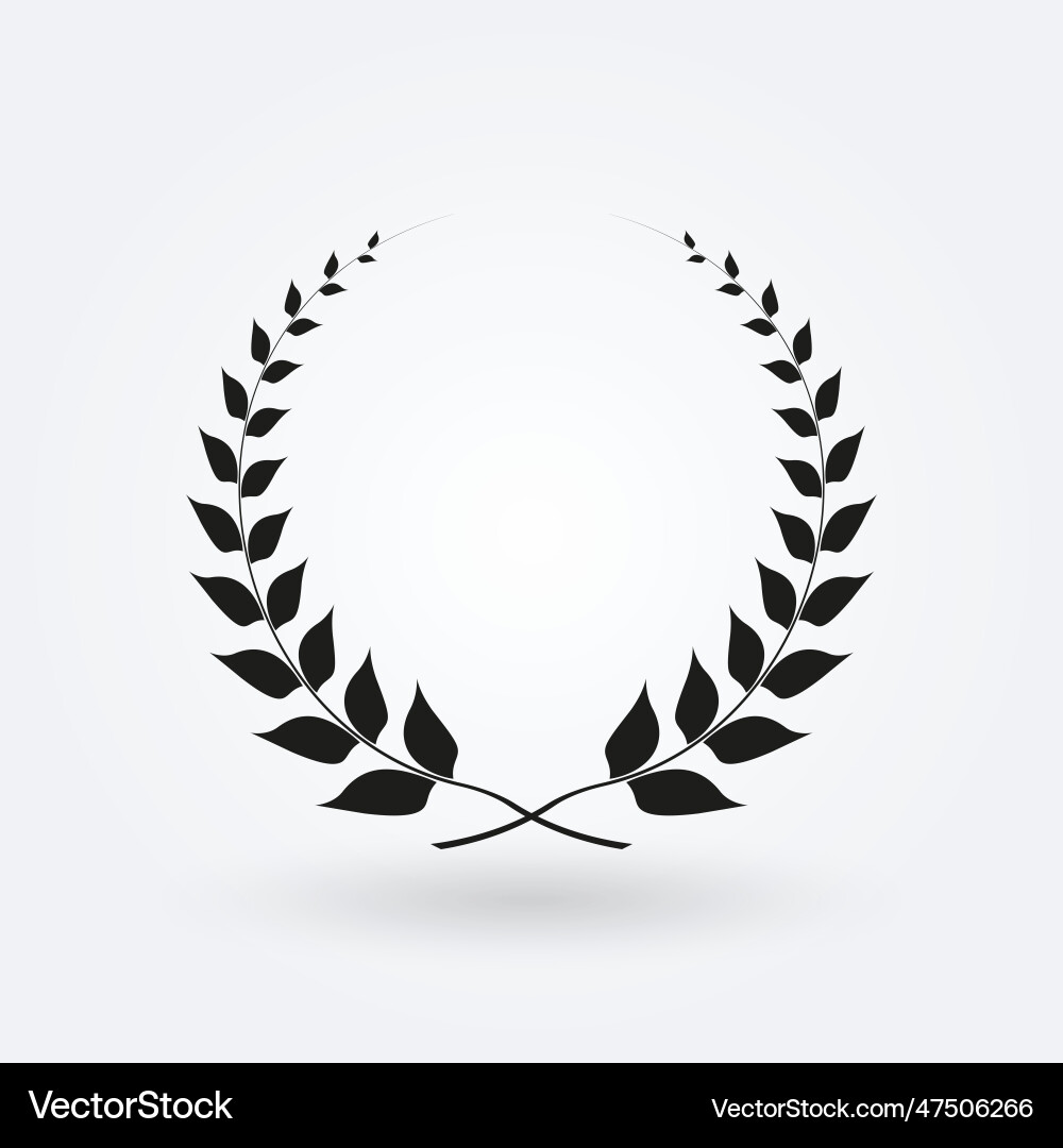 Laurel wreath icon award concept Royalty Free Vector Image