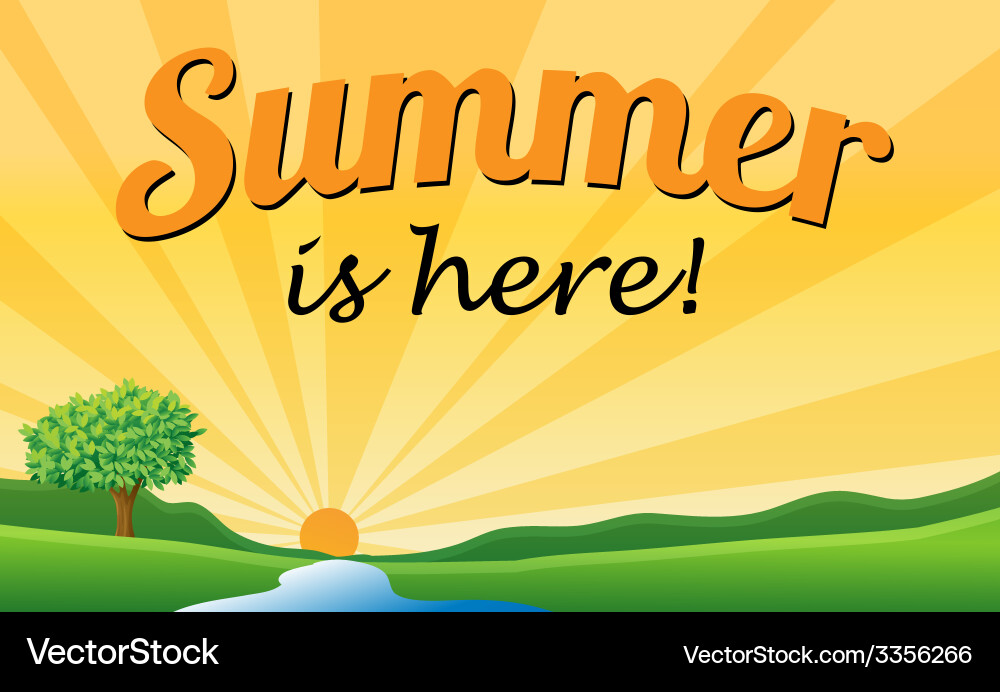Summer text Royalty Free Vector Image - VectorStock