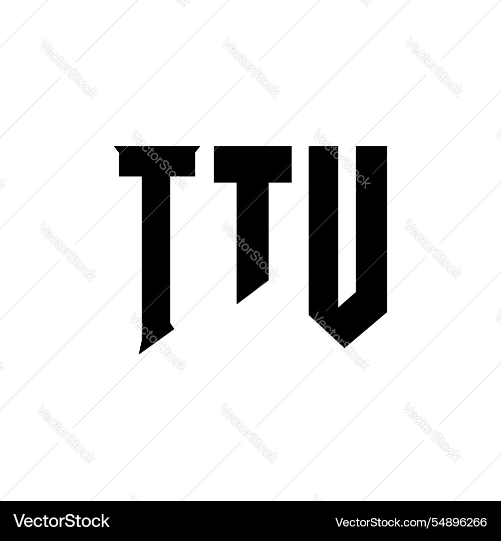 Ttu letter logo design for technology company Vector Image