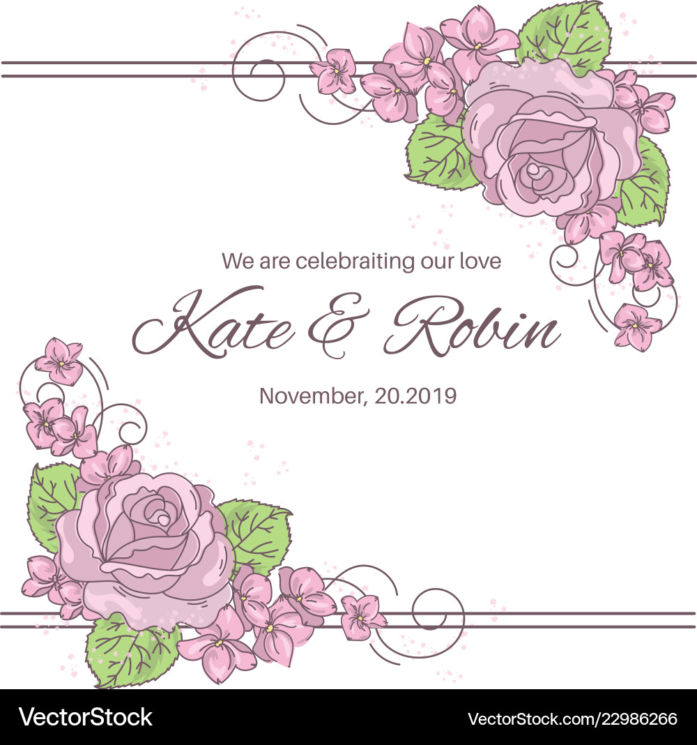 Wedding decor set Royalty Free Vector Image - VectorStock