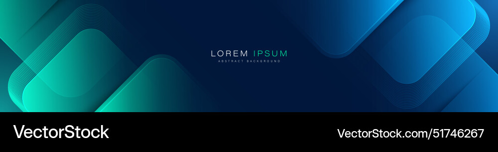 Abstract blue horizontal banner background Vector Image