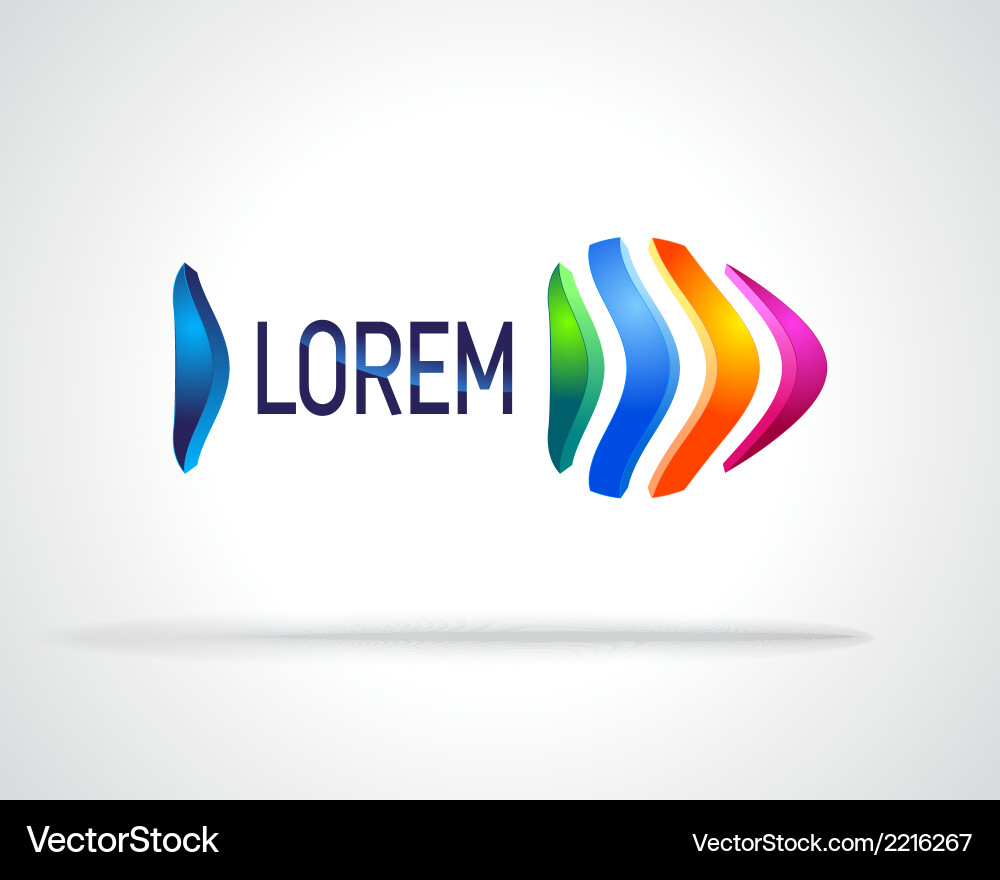 Abstract fish logo design template Royalty Free Vector Image