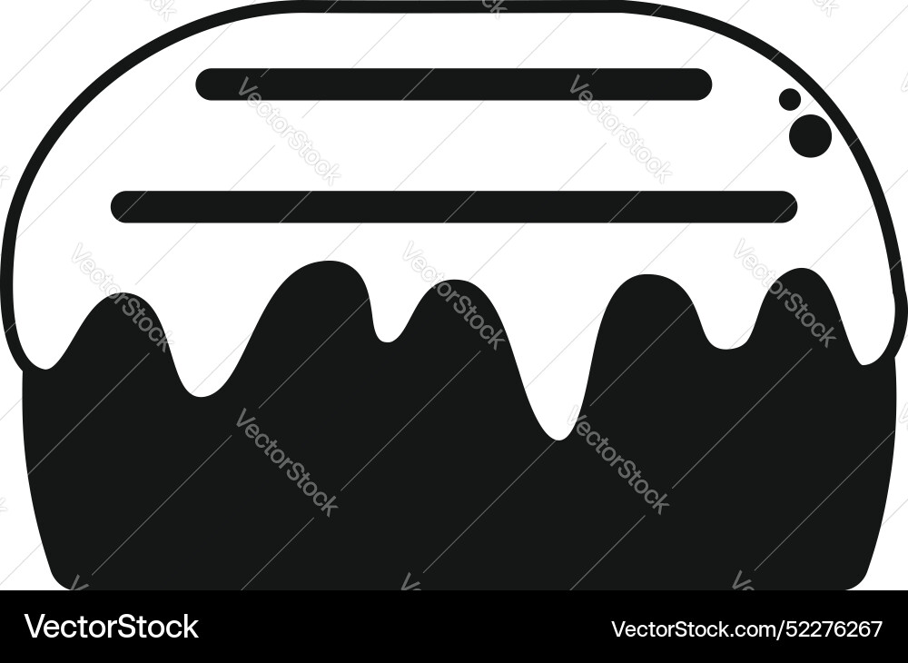 Black and white loaf cake with icing dripping down