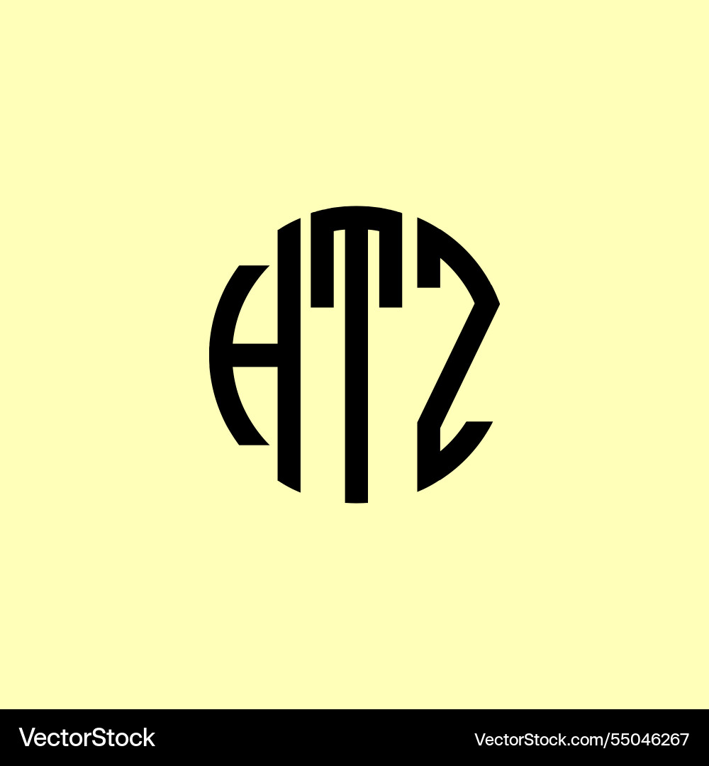 Creative rounded initial letters htz logo Vector Image