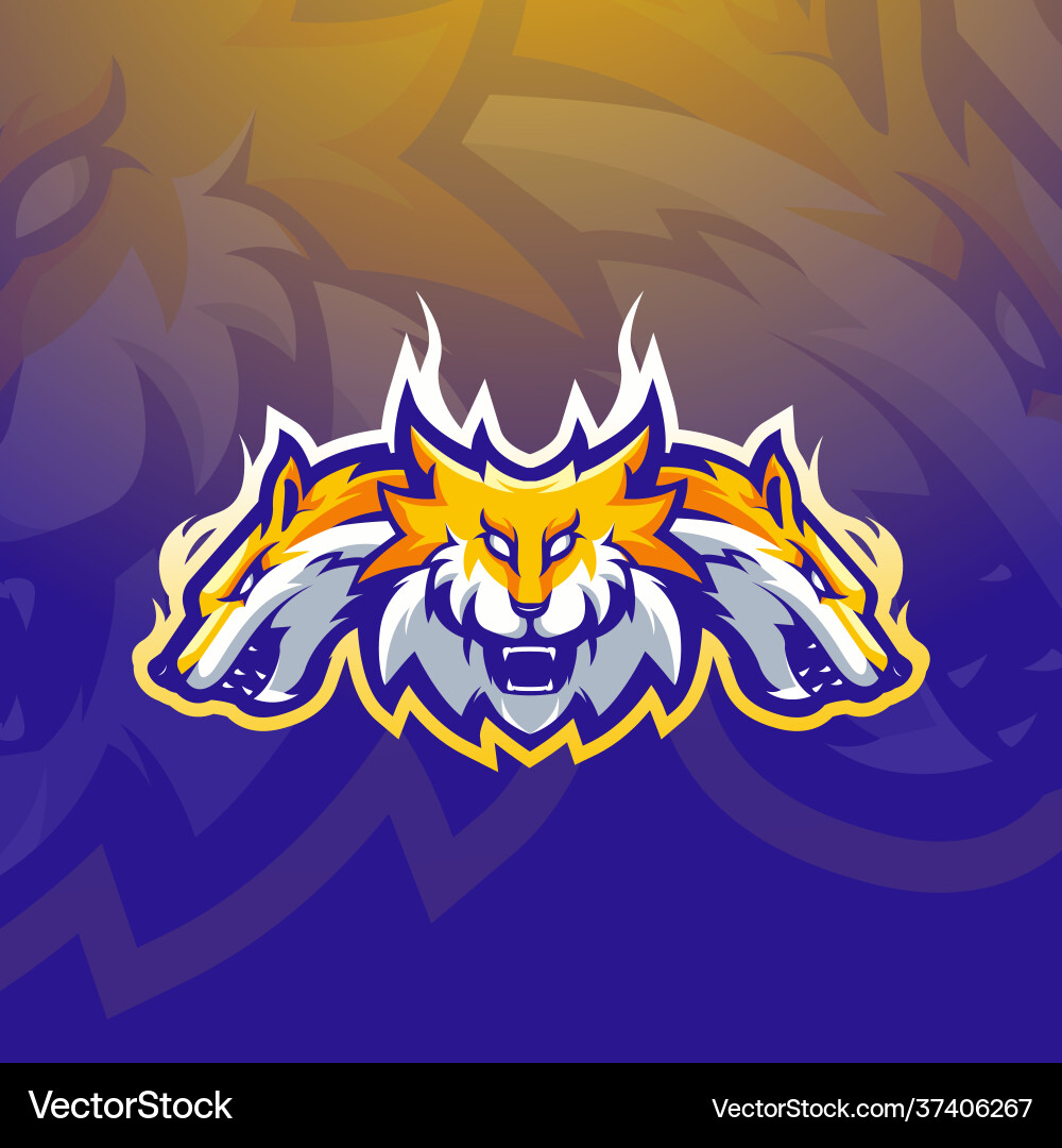 Fox Esports Mascot Logo Royalty Free Vector Image