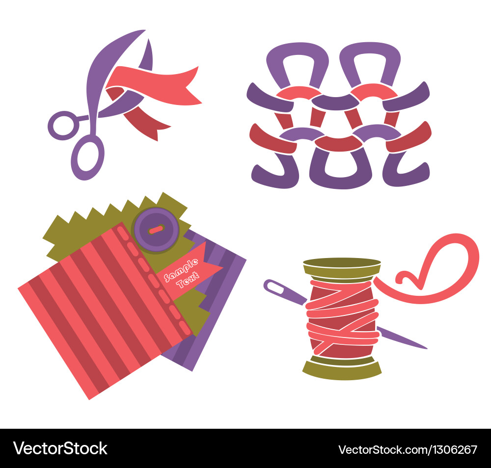 Hand made and craft collection Royalty Free Vector Image