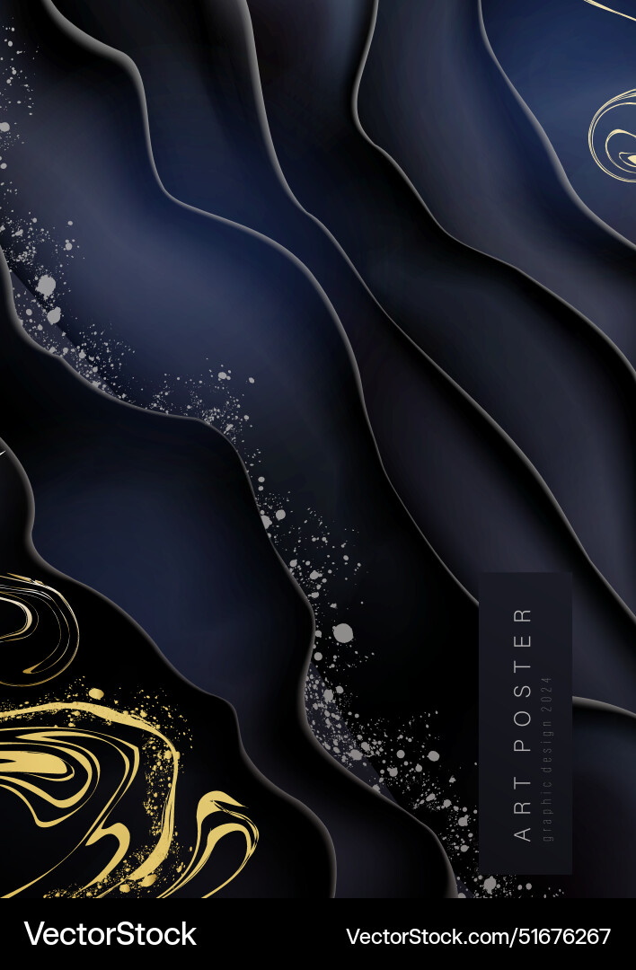 Luxury marble poster premium dark background Vector Image