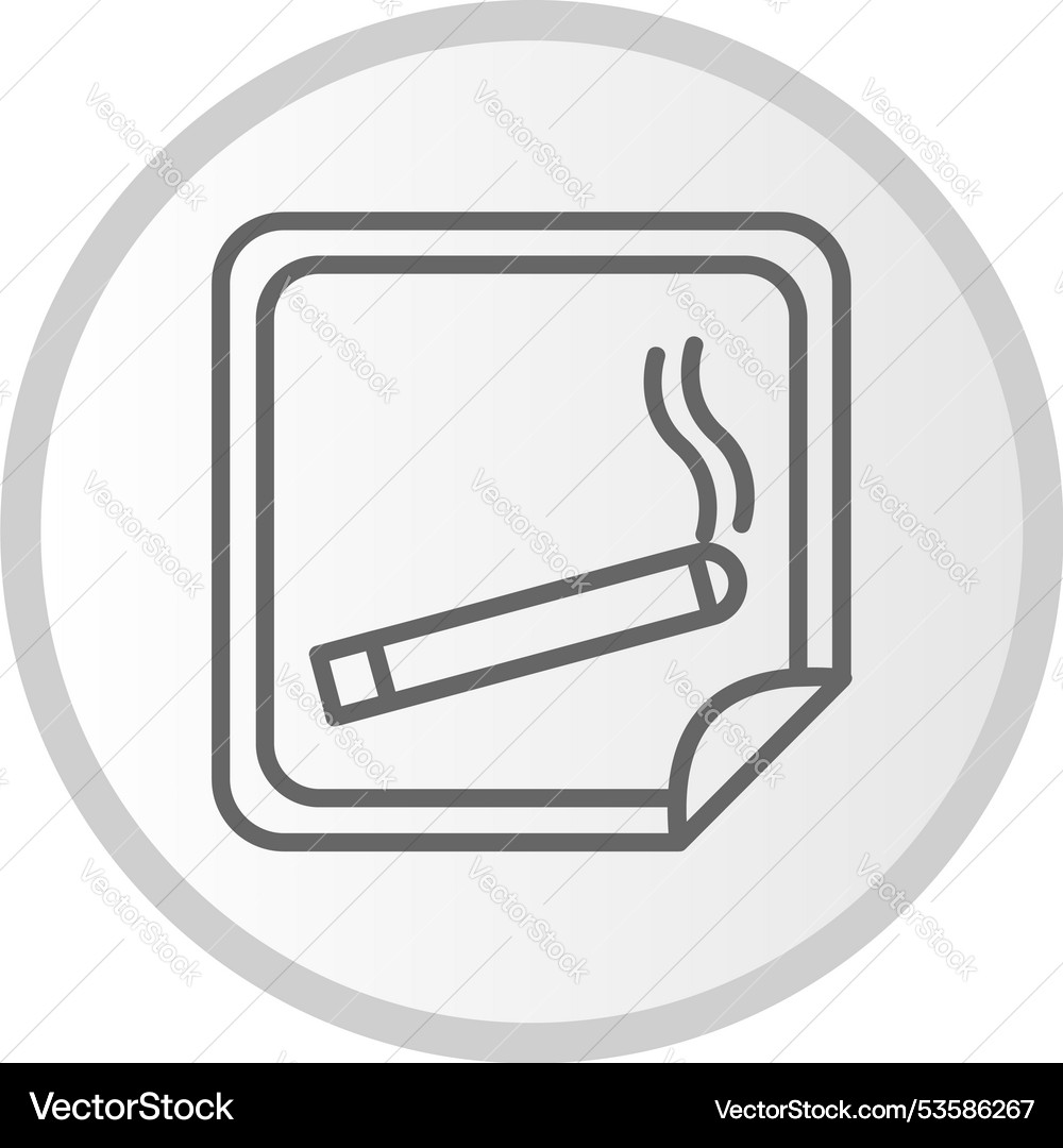 Nicotine patch line circle grey icon Royalty Free Vector