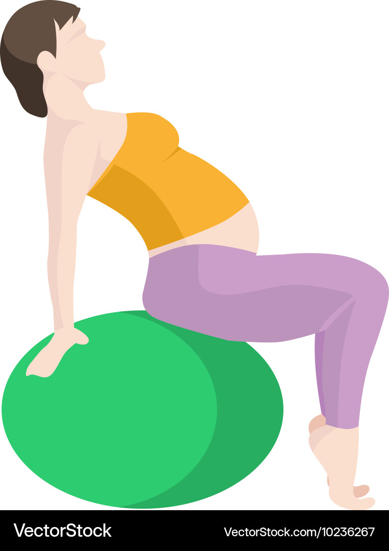 Pregnant woman exercise Royalty Free Vector Image