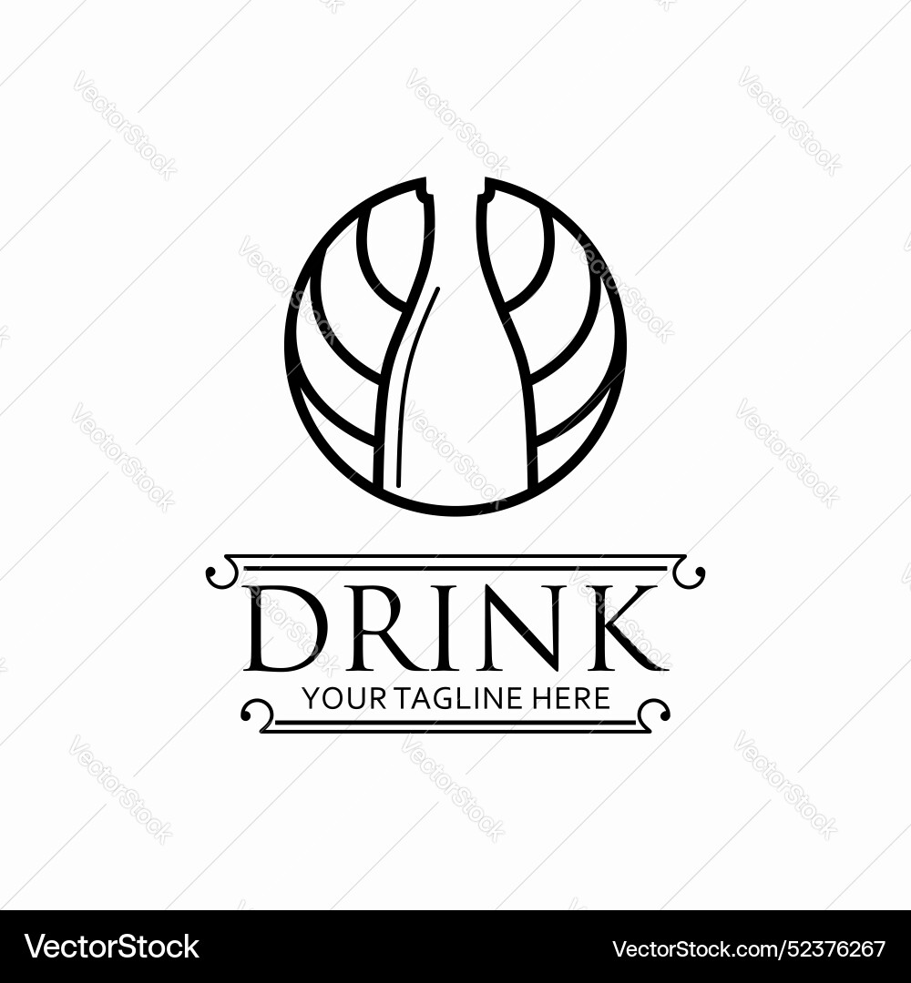 Restaurant and bar logo design template Royalty Free Vector