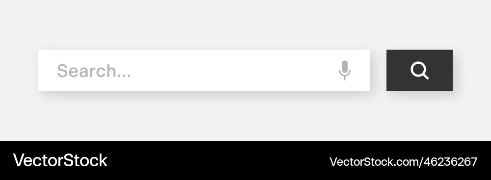 Search bar template internet browser engine Vector Image