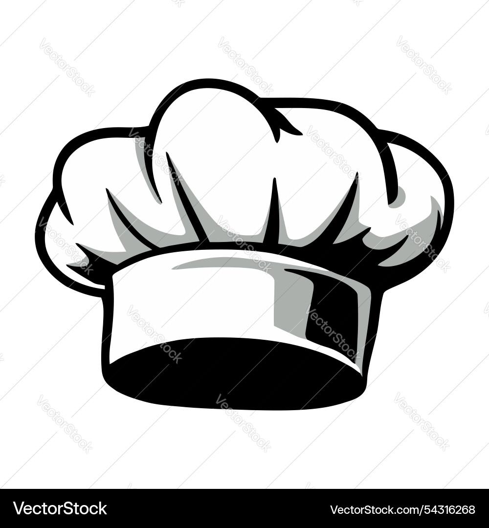 Chefs hat for culinary branding Royalty Free Vector Image