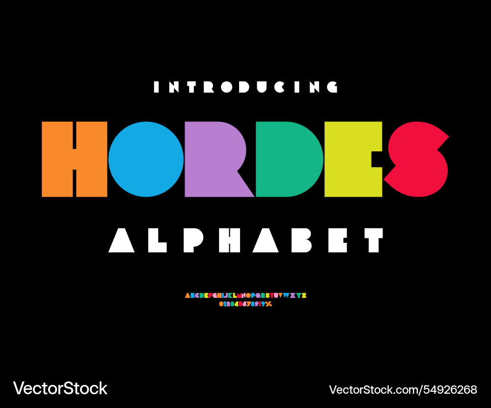 Colorful alphabet Royalty Free Vector Image - VectorStock