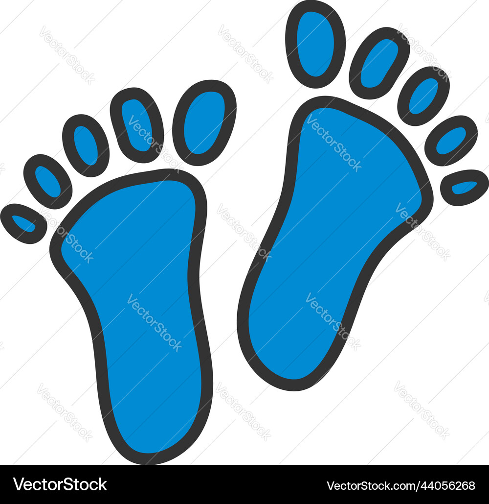 Foot print icon Royalty Free Vector Image - VectorStock