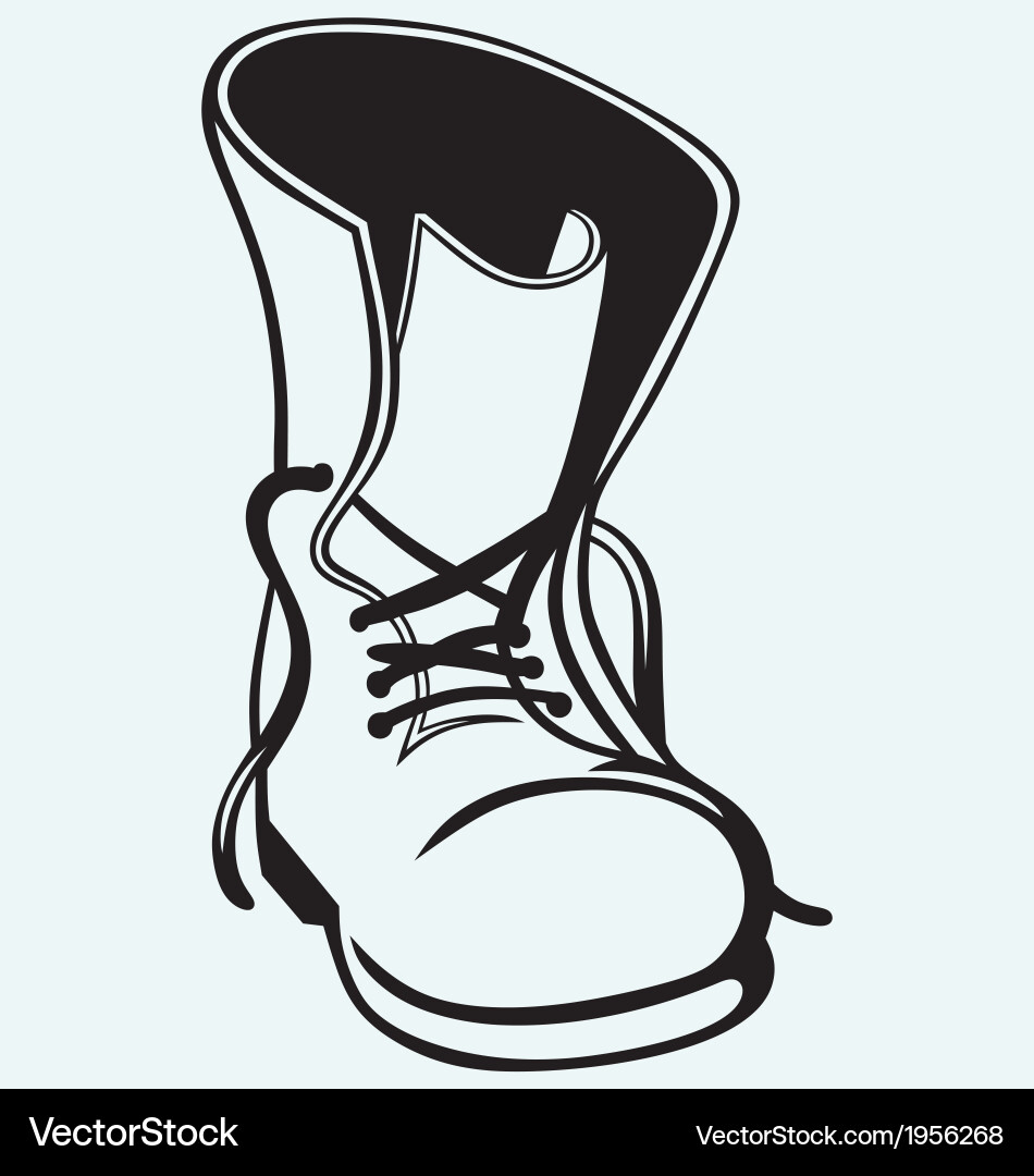 Old dirty boots Royalty Free Vector Image - VectorStock