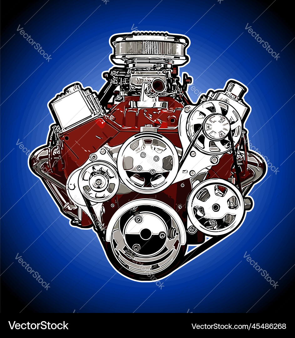 Racing car engine template Royalty Free Vector Image