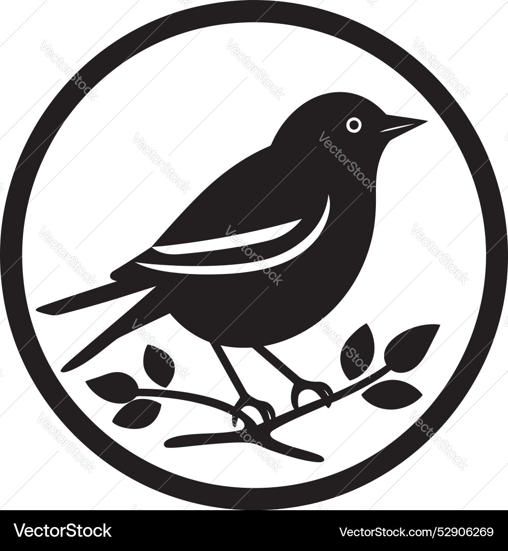 Emblematic natures muse logo symbol serenade Vector Image