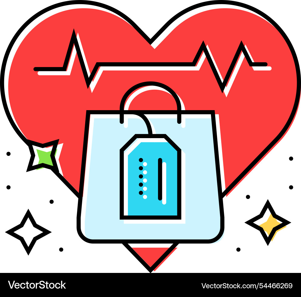 Impulse buying consumer behavior color icon Vector Image