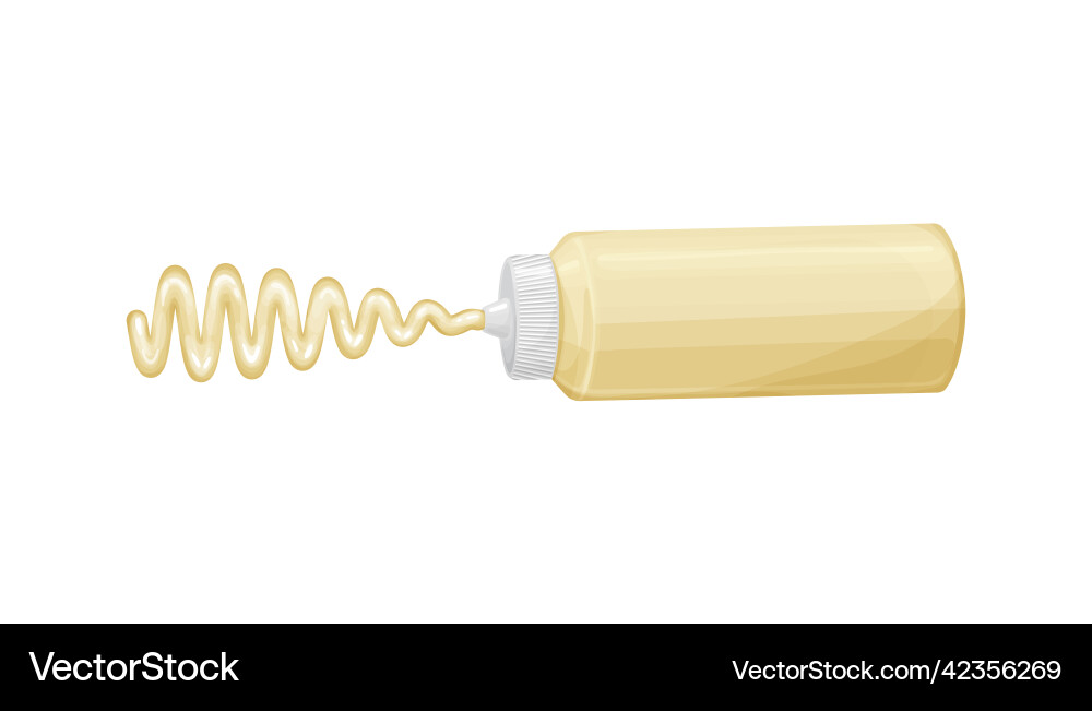 Mayonnaise bottle sauce with splash stripe Vector Image