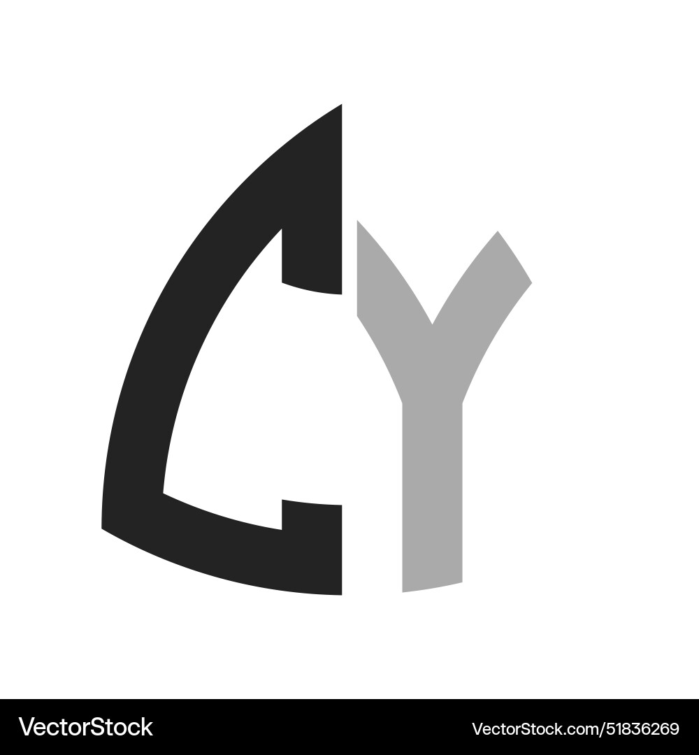 Modern creative cy logo design letter icon Vector Image