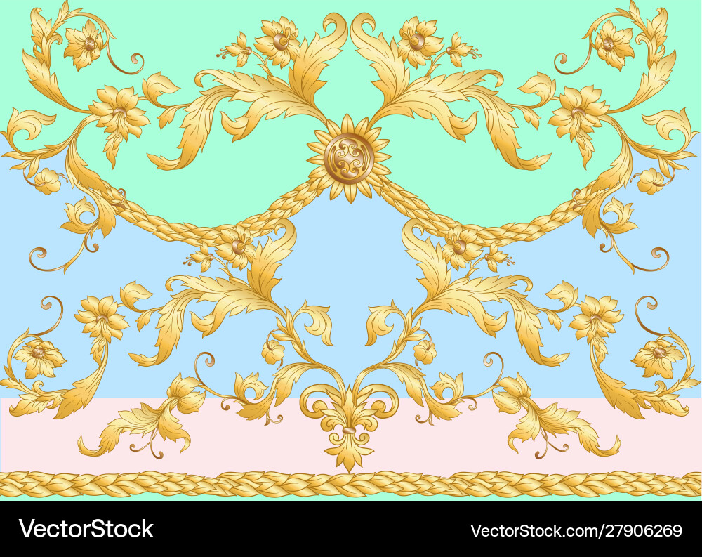 Seamless pattern in baroque rococo victorian Vector Image